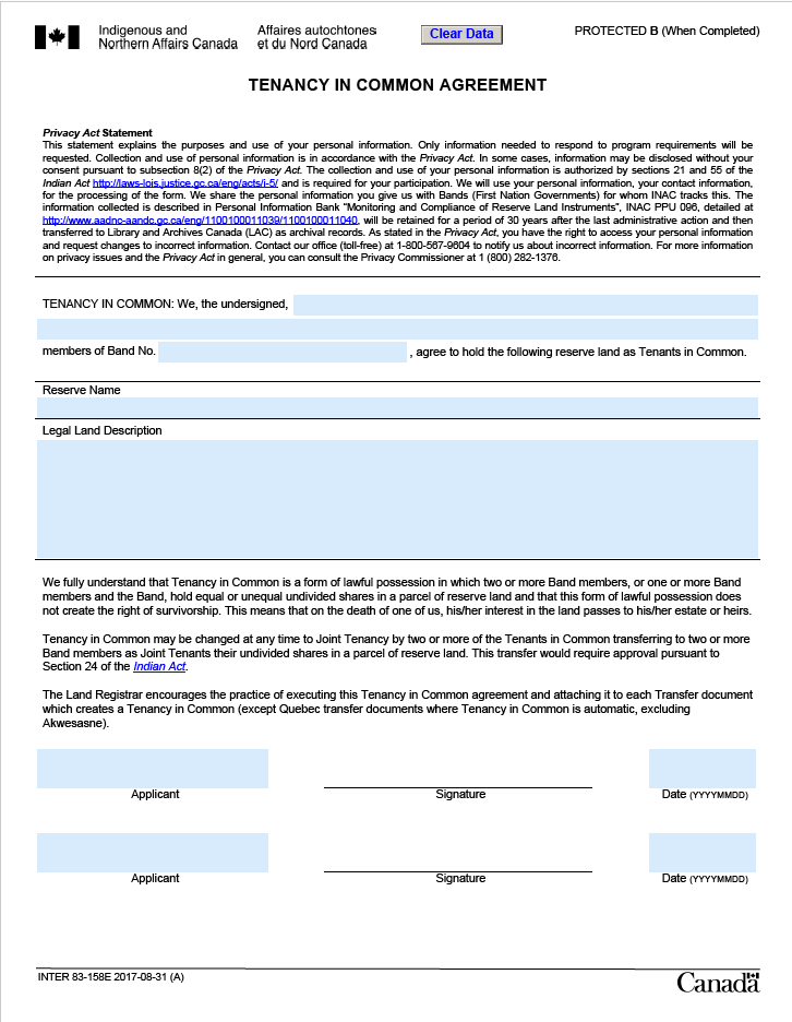 Tenancy In Common Agreement