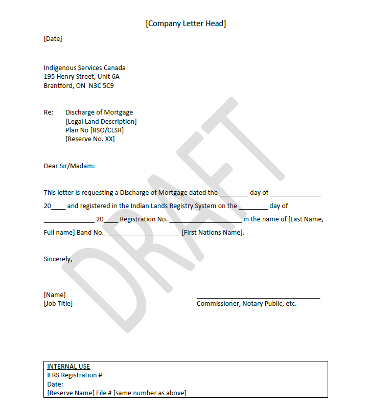 Sample Mortgage Discharge Letter